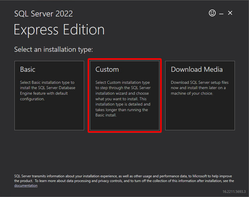 Inštalácia MS SQL Express - Centrum informácií ENVITA - Centrum informací
